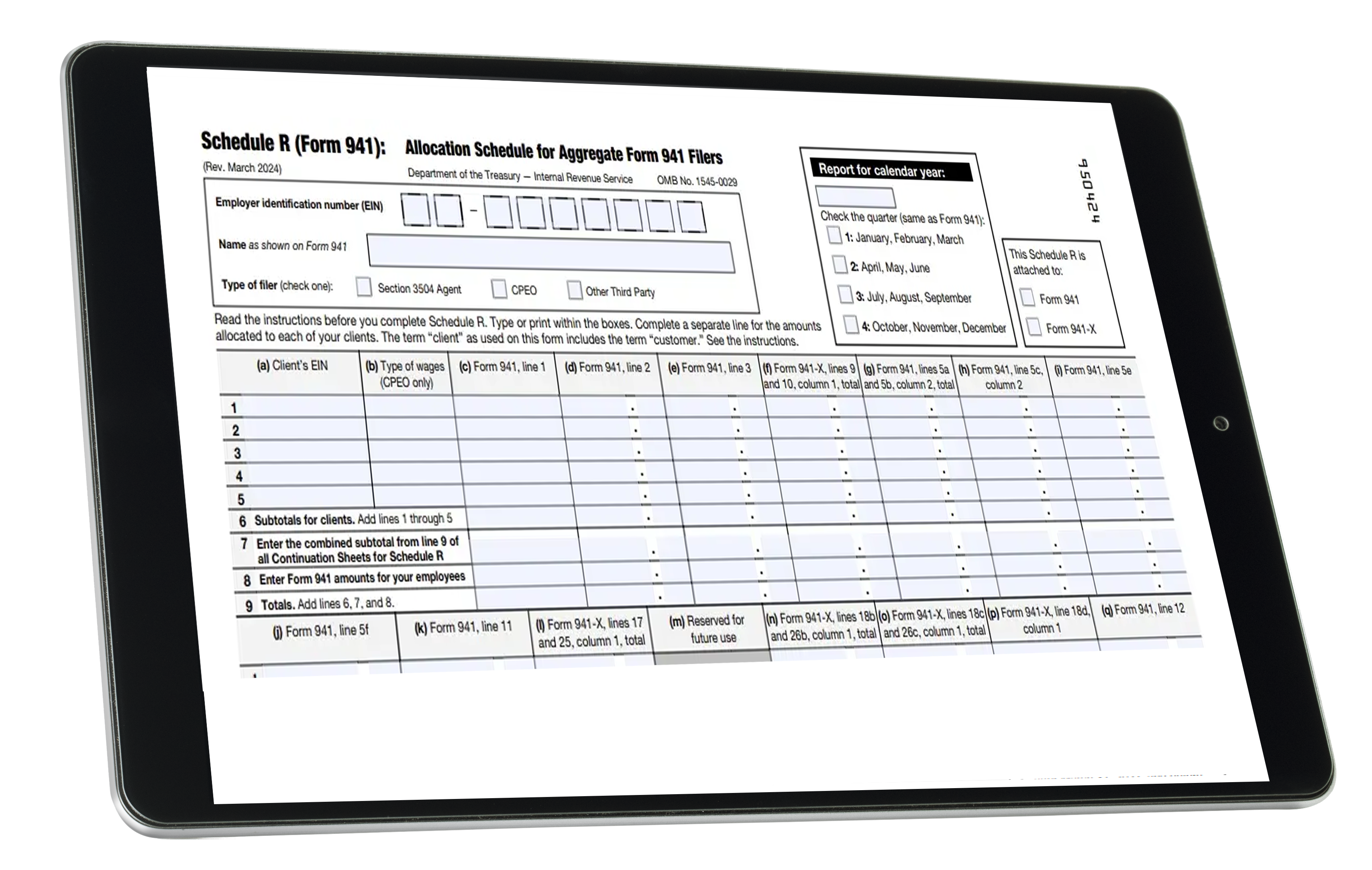 E-File 941 for 2024 | File 940, 944, & 941 Schedule R Online